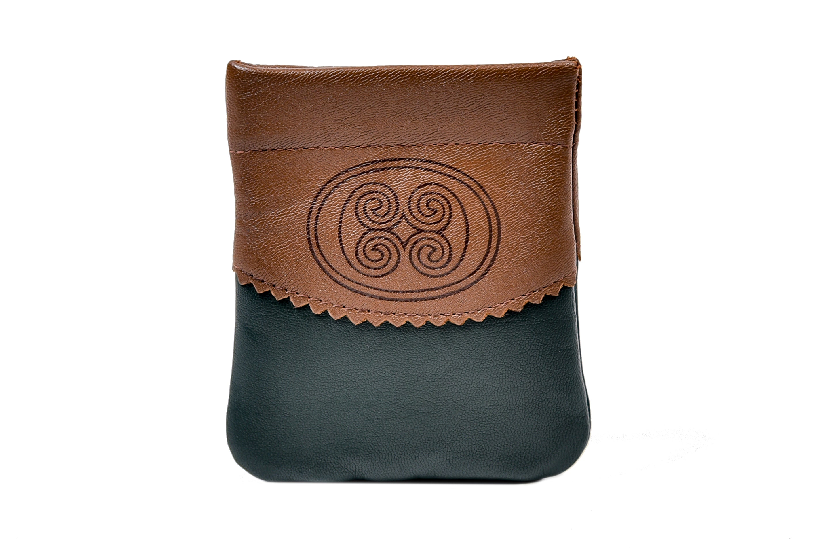 Celtic Spiral Motif Snap Purse, Luxury Irish Leather, Celtic Design Pu ...